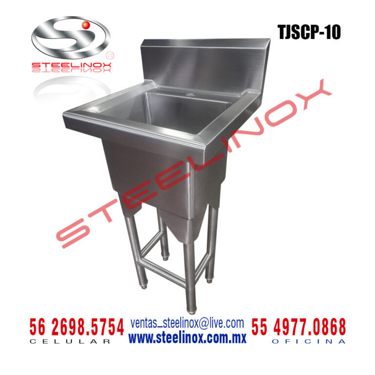 TARJA SENCILLA DE ACERO INOXIDABLE CON VÁLVULA DE RODILLA