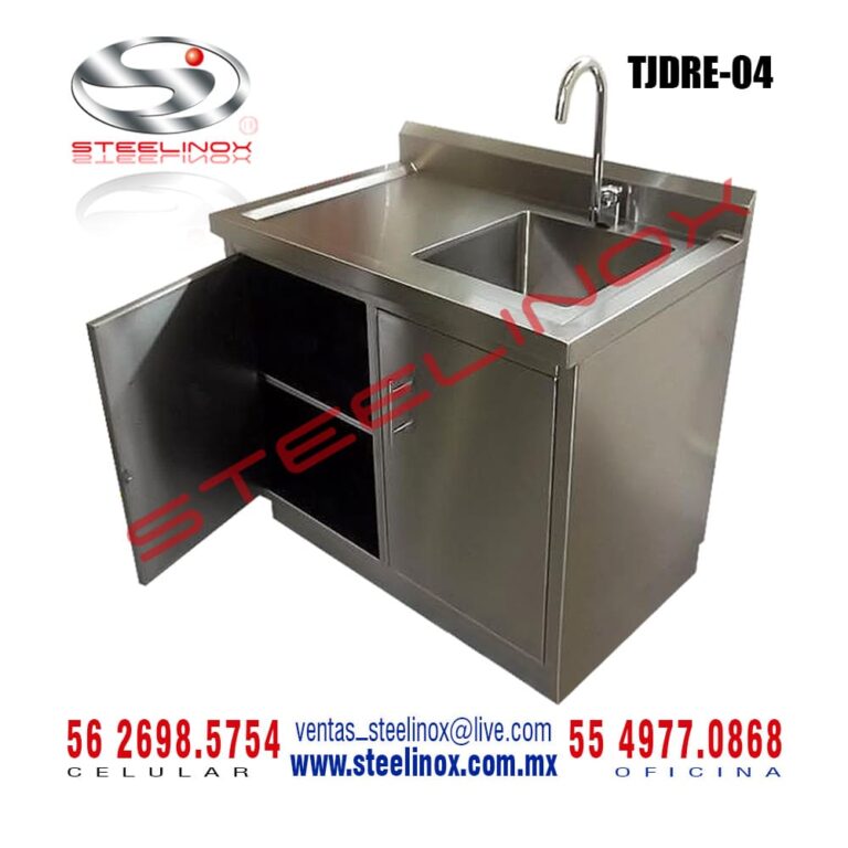 GABINETE CON TARJA - Steelinox Muebles de Acero Inoxidable